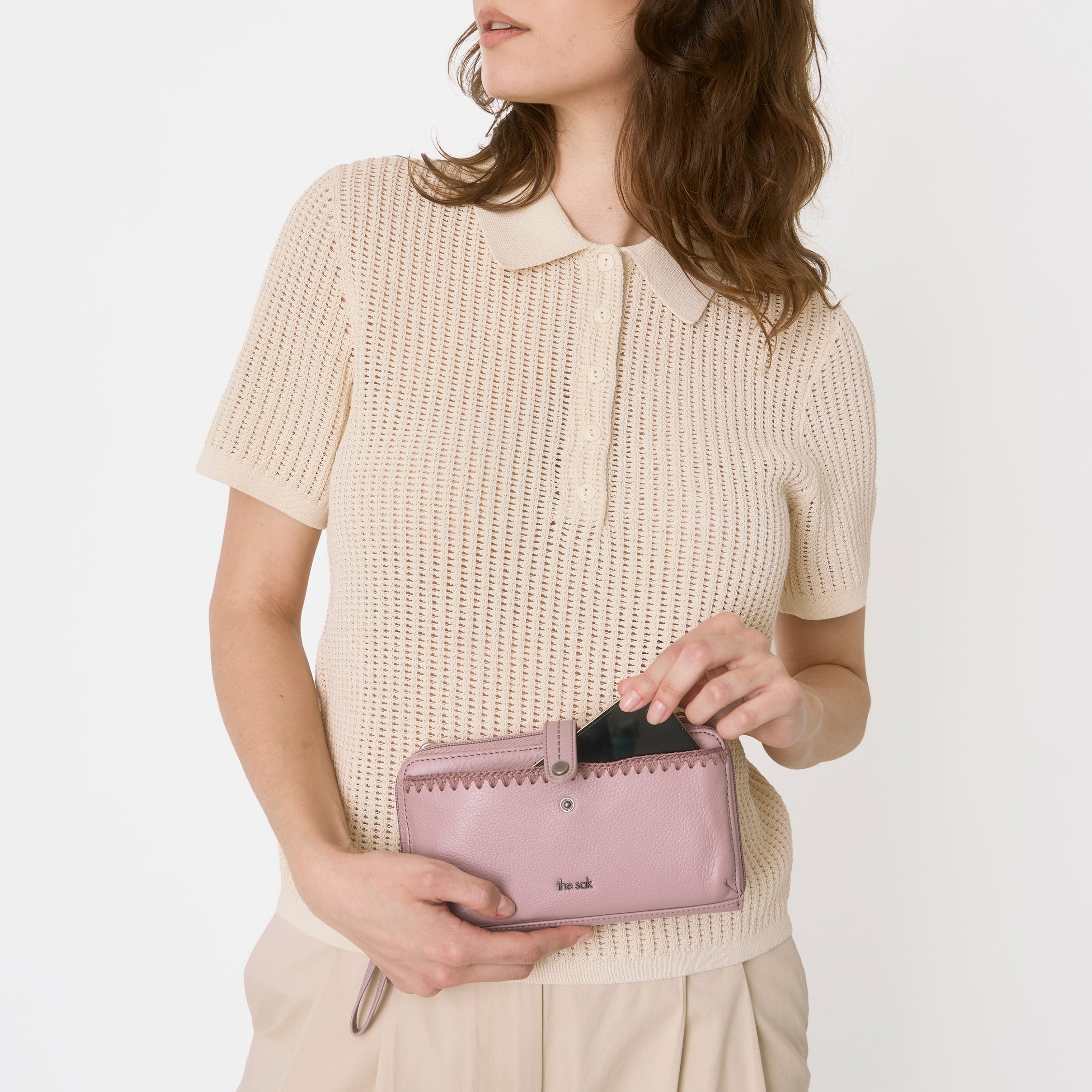 Iris Smartphone Wallet | Crochet & Leather Stylish Phone Wallets – The Sak