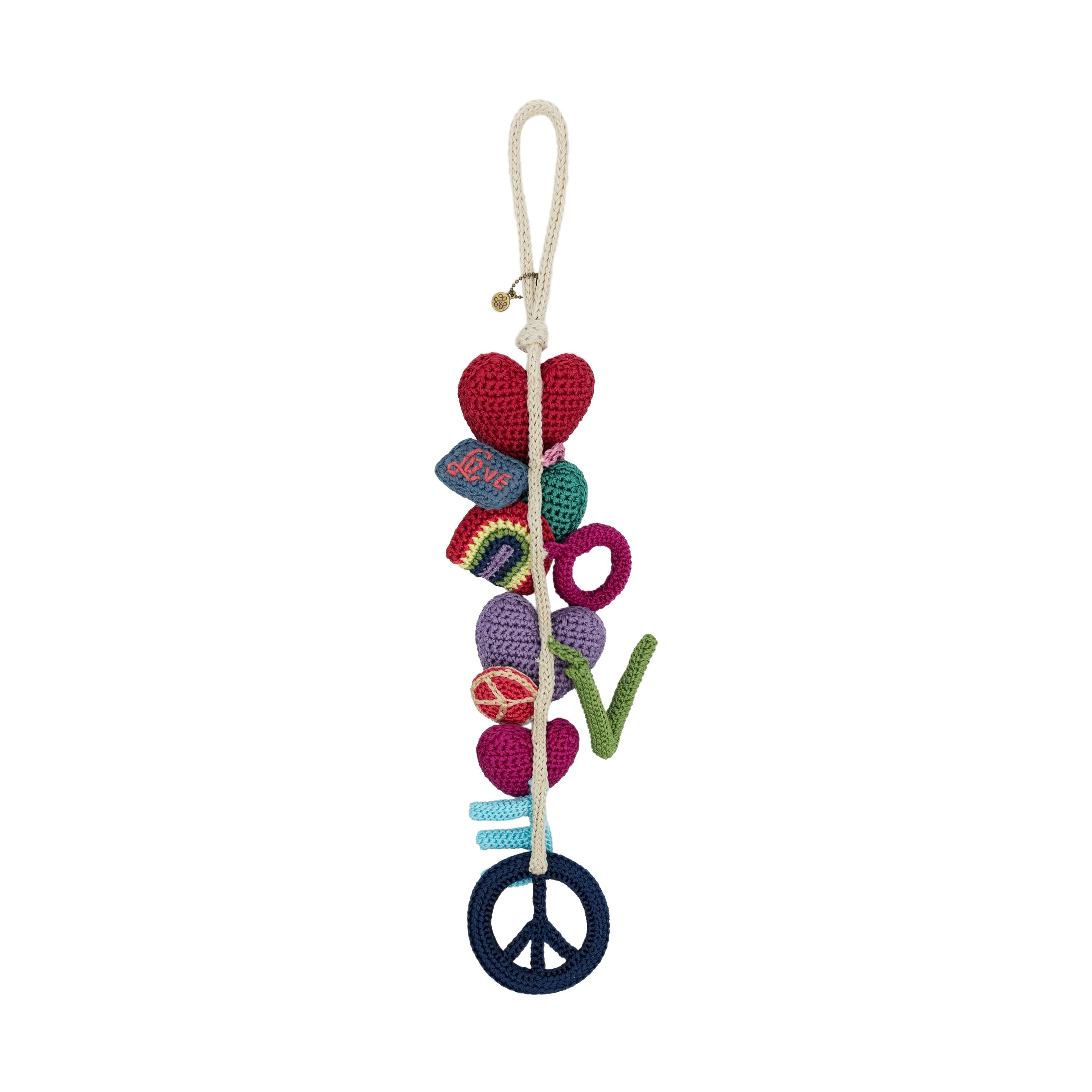 Yarnicharmz The Mega Dangle - Hand Crochet - Peace And Love – The Sak