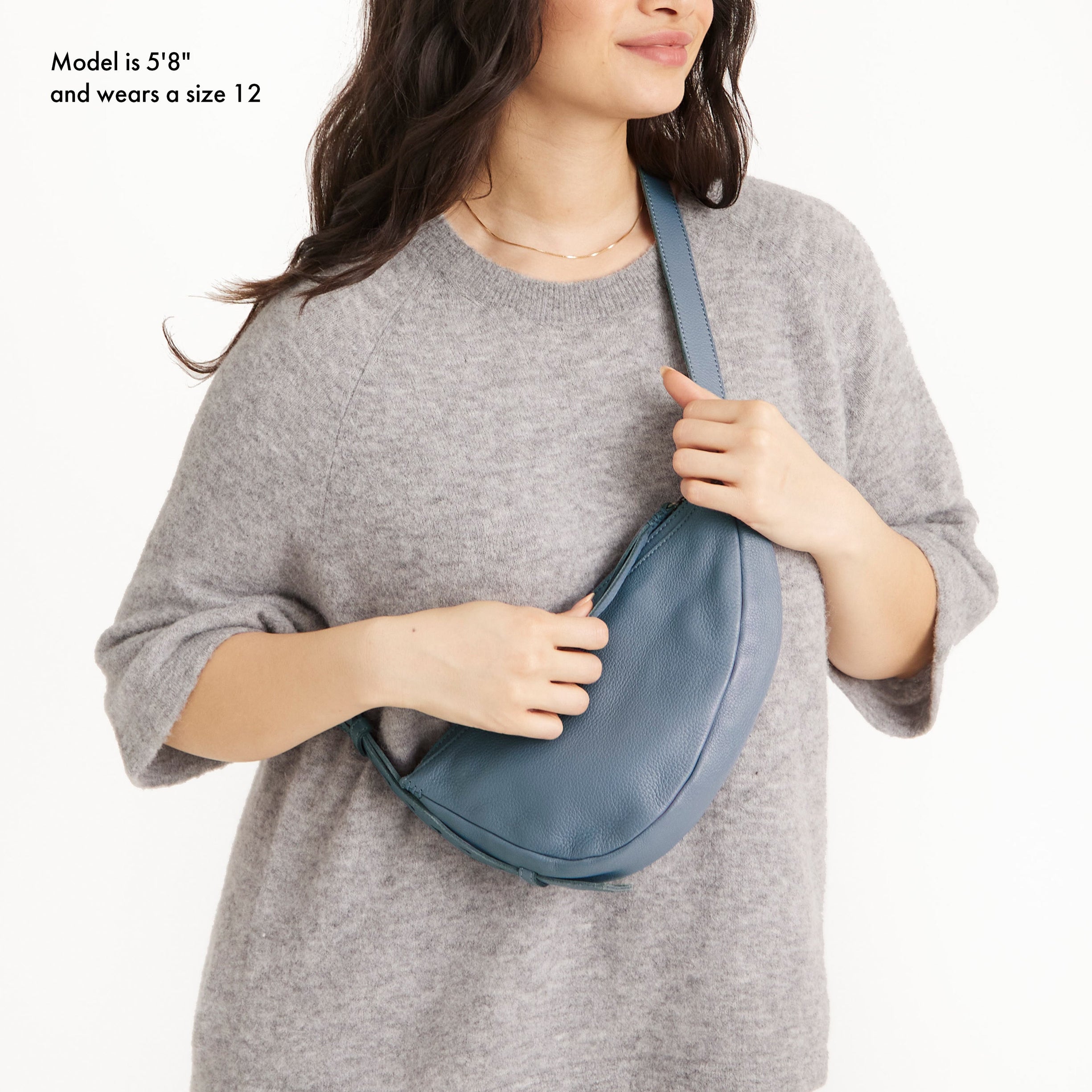 Tess Sling | Handmade Crochet Backpack, Adjustable Leather Sling Bag ...